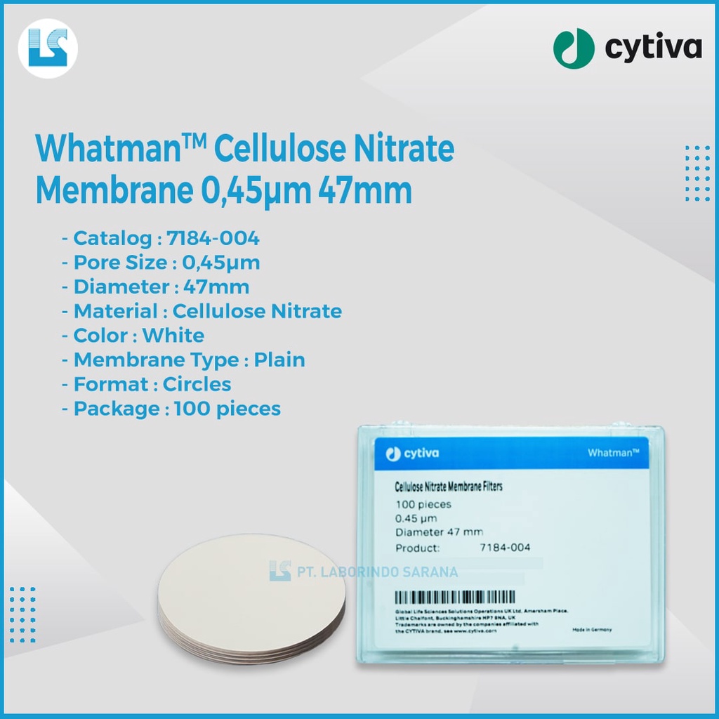 Jual Whatman Membrane Filter Cellulose Nitrate, White Plain, 47mm ...
