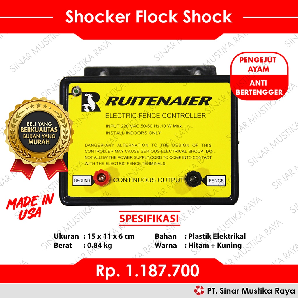 Jual Shocker Flock Shock Pengejut Ayam Pengahantar Listrik Elektrikal ...