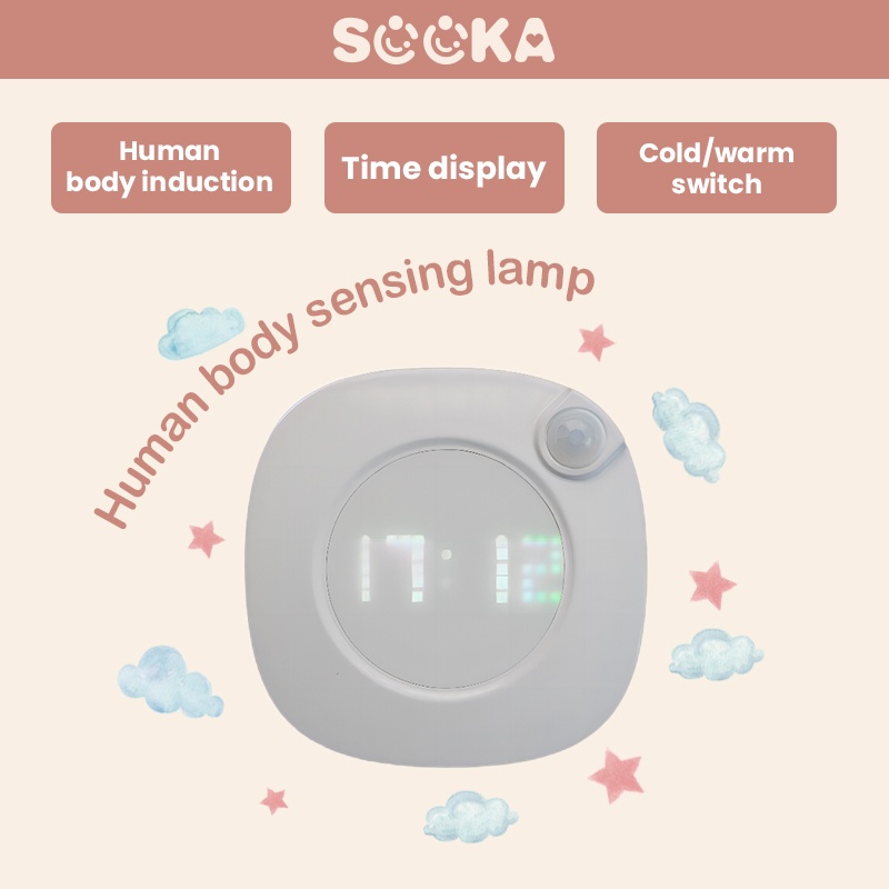 Jual SOOKA Smart Night Light With Clock Portable - Dengan Smart Sensor ...