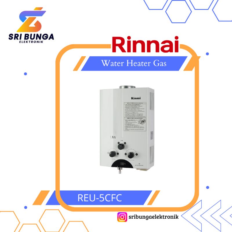 Jual Water Heater Gas RINNAI REU 5 CFC Pemanas Air Gas | Shopee Indonesia
