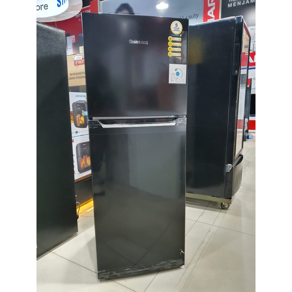 Jual CHANGHONG KULKAS MURAH 2 PINTU MICRO FROST CRF-208 BLACK | Shopee ...