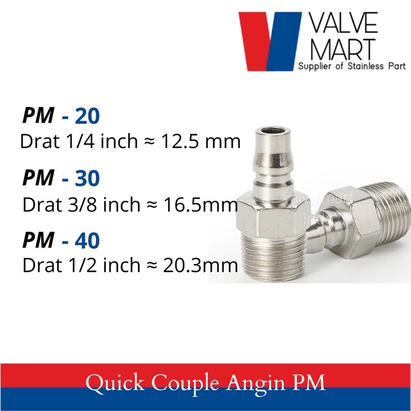 Jual Quick Coupler Angin Type PM20 , PM30 , PM40 | Shopee Indonesia