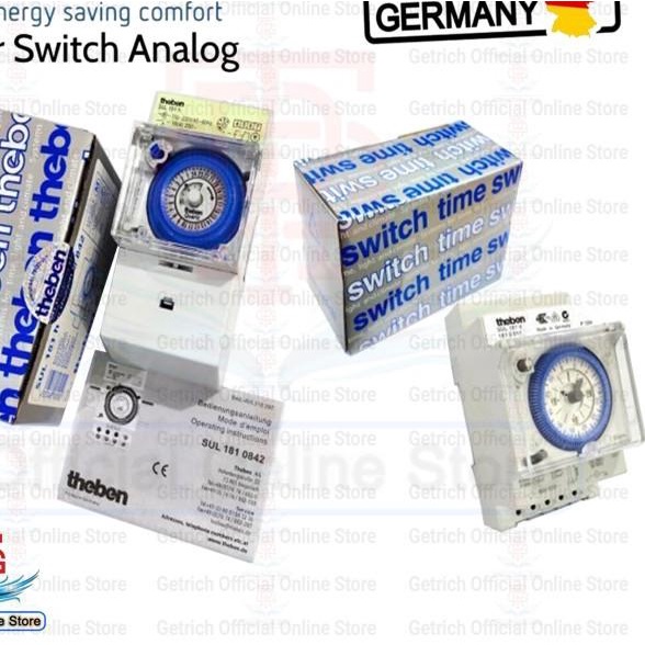 Jual Timer Switch Analog 100-240V AC 24 Jam TheBen SUL 181 D H Original ...