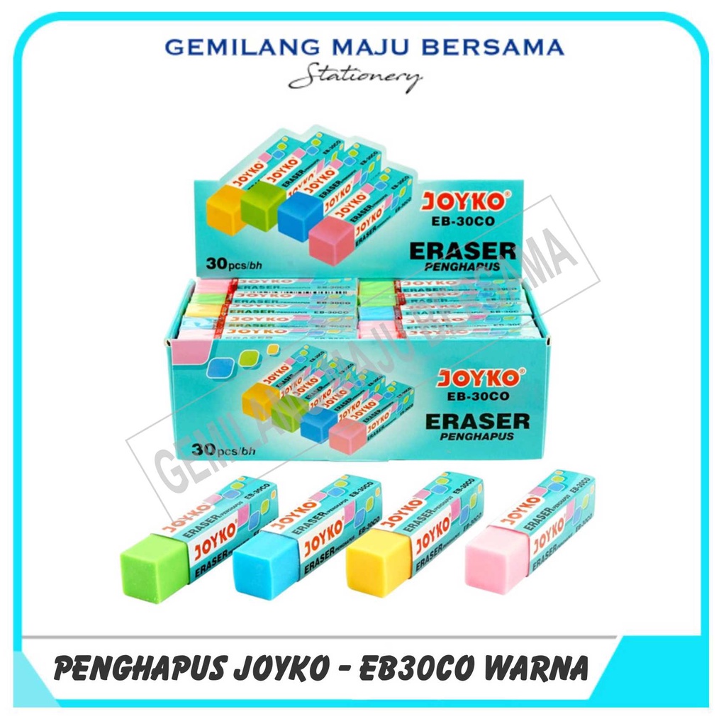 Jual Penghapus / Eraser Joyko EB-30CO ( Warna ) | Shopee Indonesia