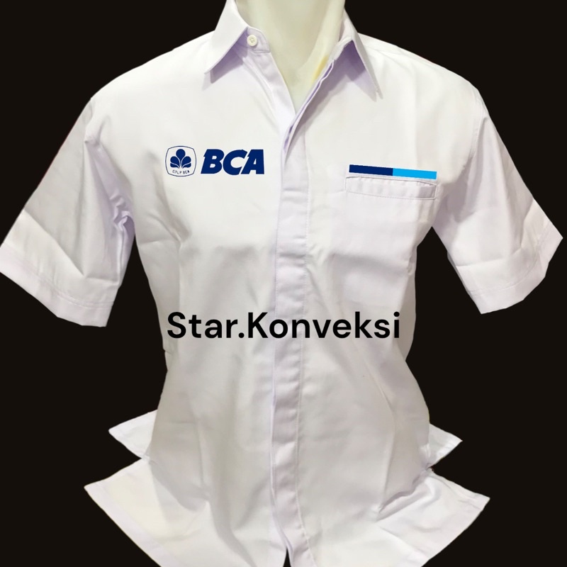 Jual Seragam Dinas Kerja Kemeja PDH Baju Bank BCA Warna Navy Biru ...