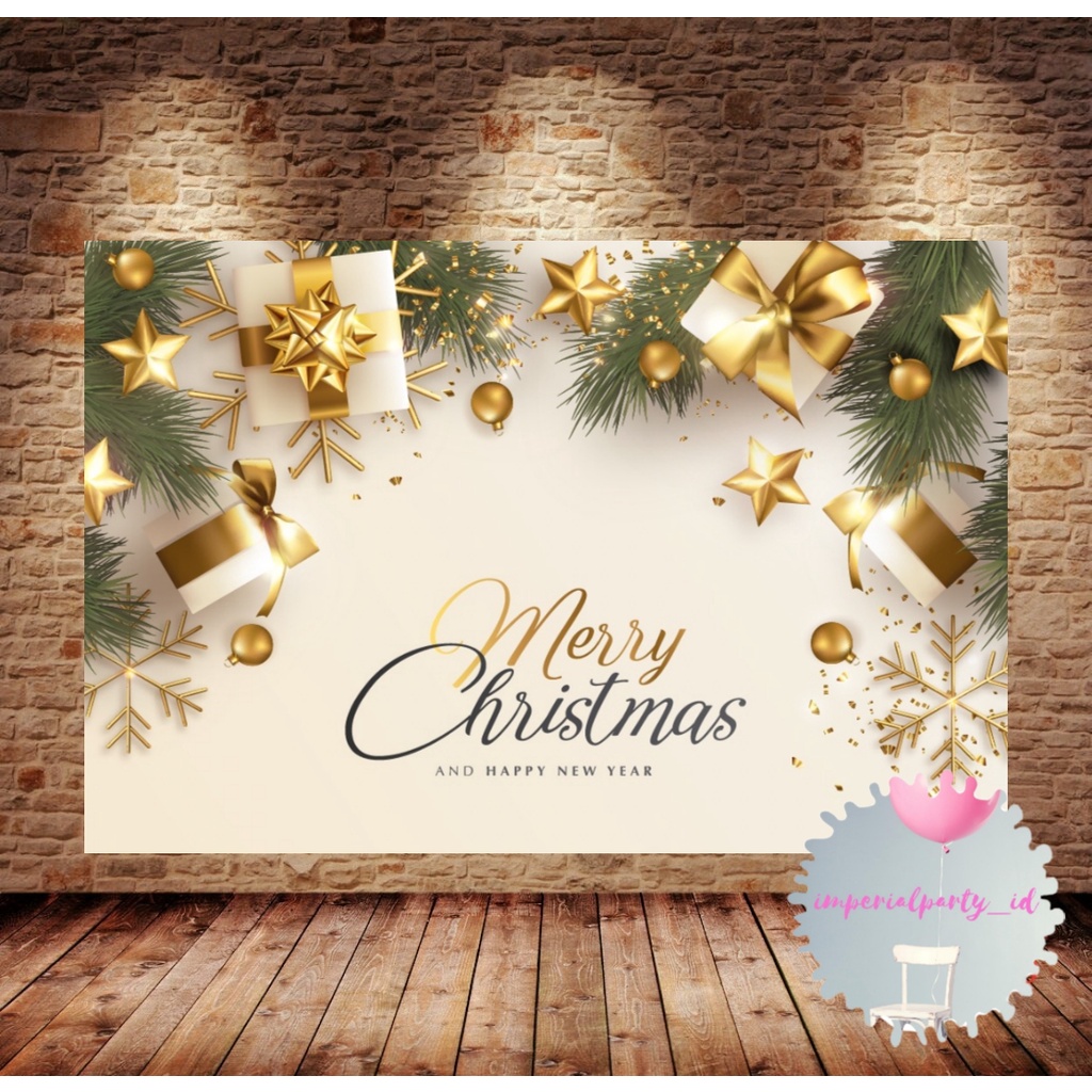 Jual Custom Backdrop Banner Spanduk Merry Christmas Natal New Year 7 ...