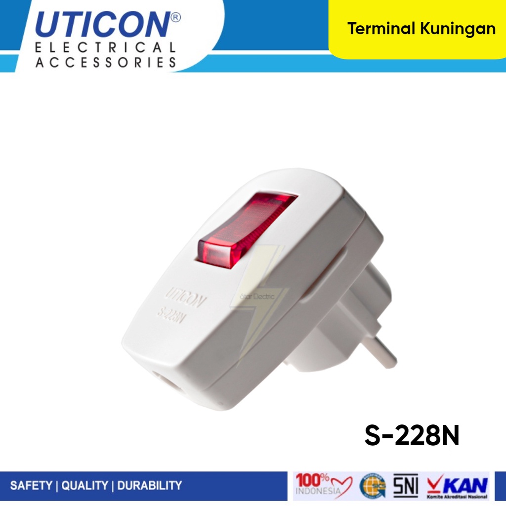 Jual Steker Saklar Lampu Uticon S-228N Cok Saklar | Shopee Indonesia