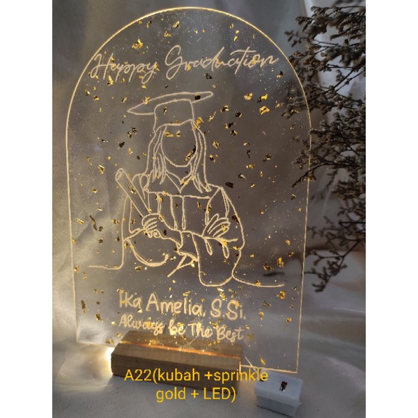 Jual Kado Akrilik Custom ukuran A5 (21x15cm) | Shopee Indonesia