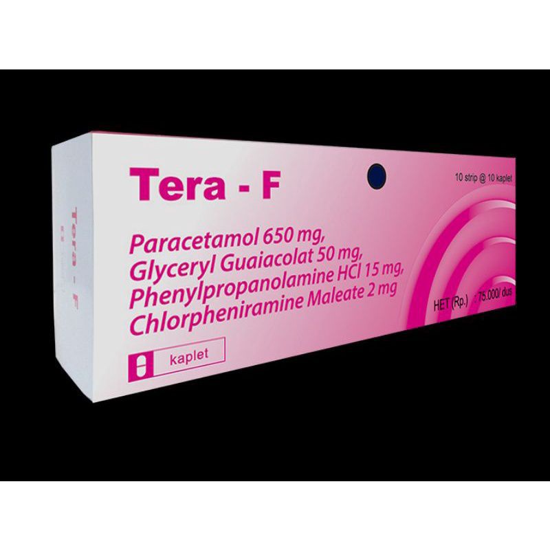 Jual Tera F / 100 kaplet -- Obat Batuk Pilek Panas pereda Flu Demam dan ...