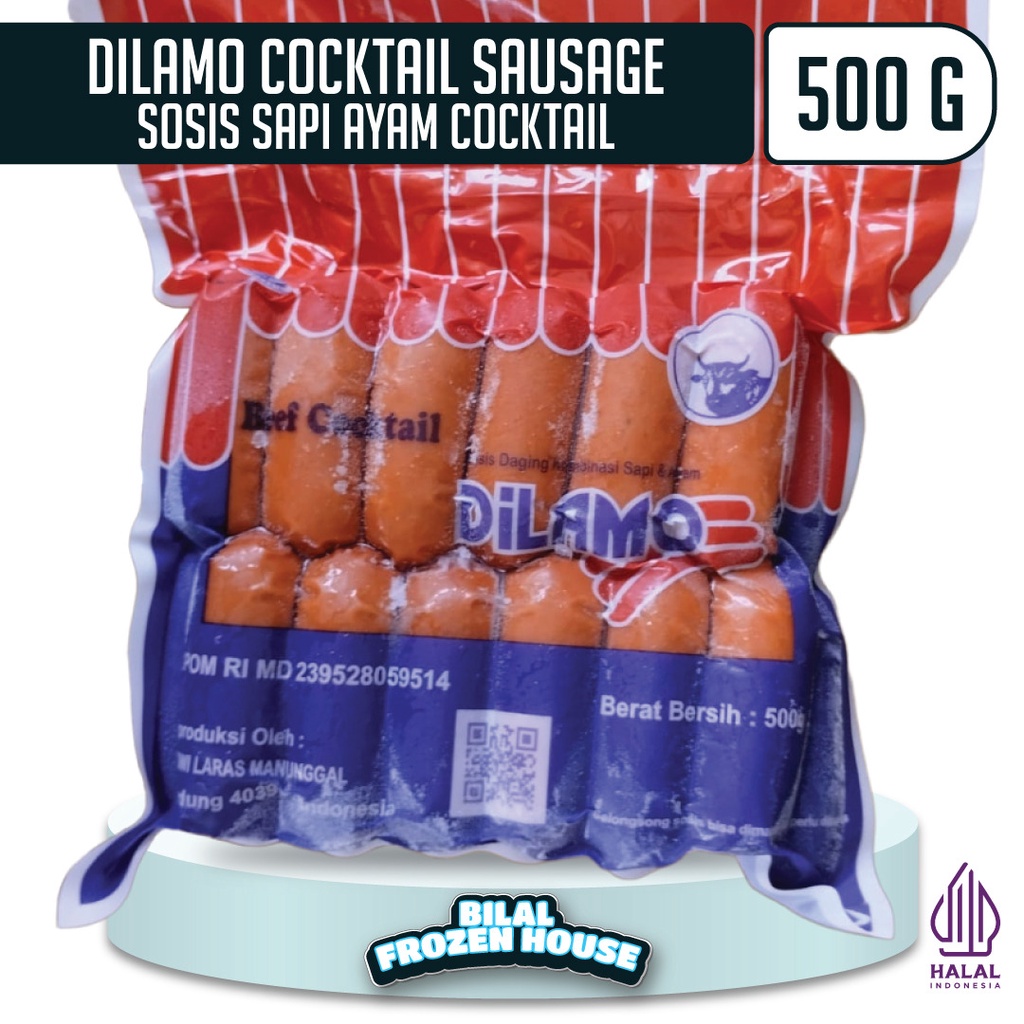 Jual Dilamo Sosis Beef Cocktail Sausage Merah - Sosis Sapi & Ayam ...