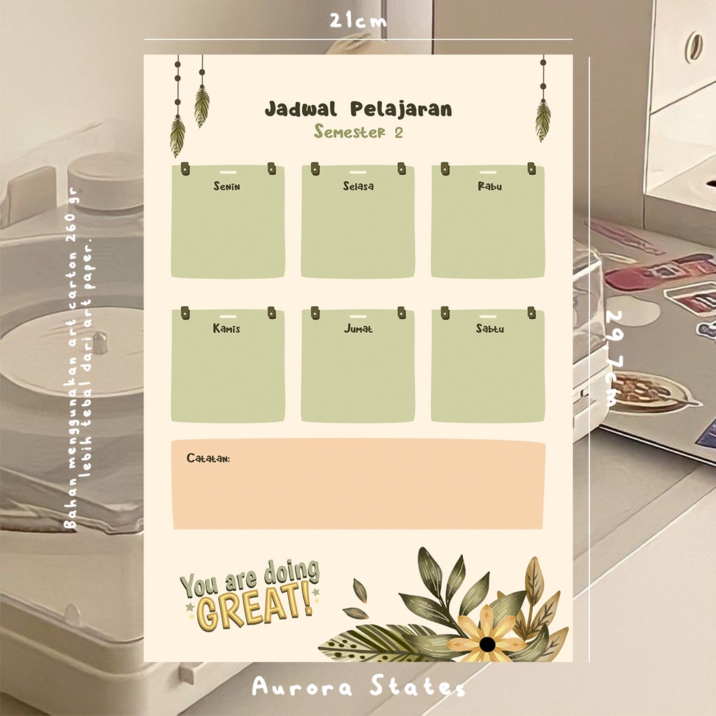 Jual JADWAL KELAS | JADWAL SEKOLAH | JOURNAL KELAS | JADWAL PIKET ...