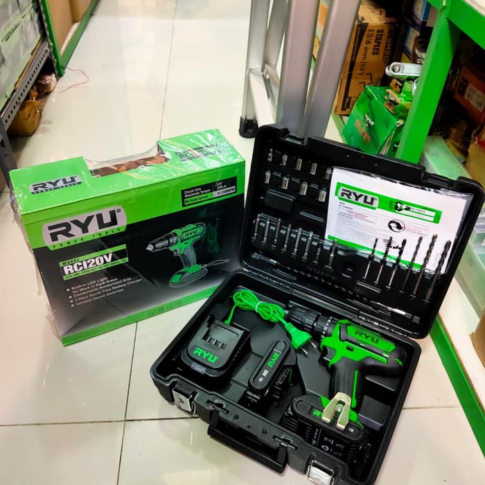 Jual Mesin Bor Cordless Impact Drill Ryu RCI20V / RCI 20V Mesin Bor Baterai RYU | Shopee Indonesia