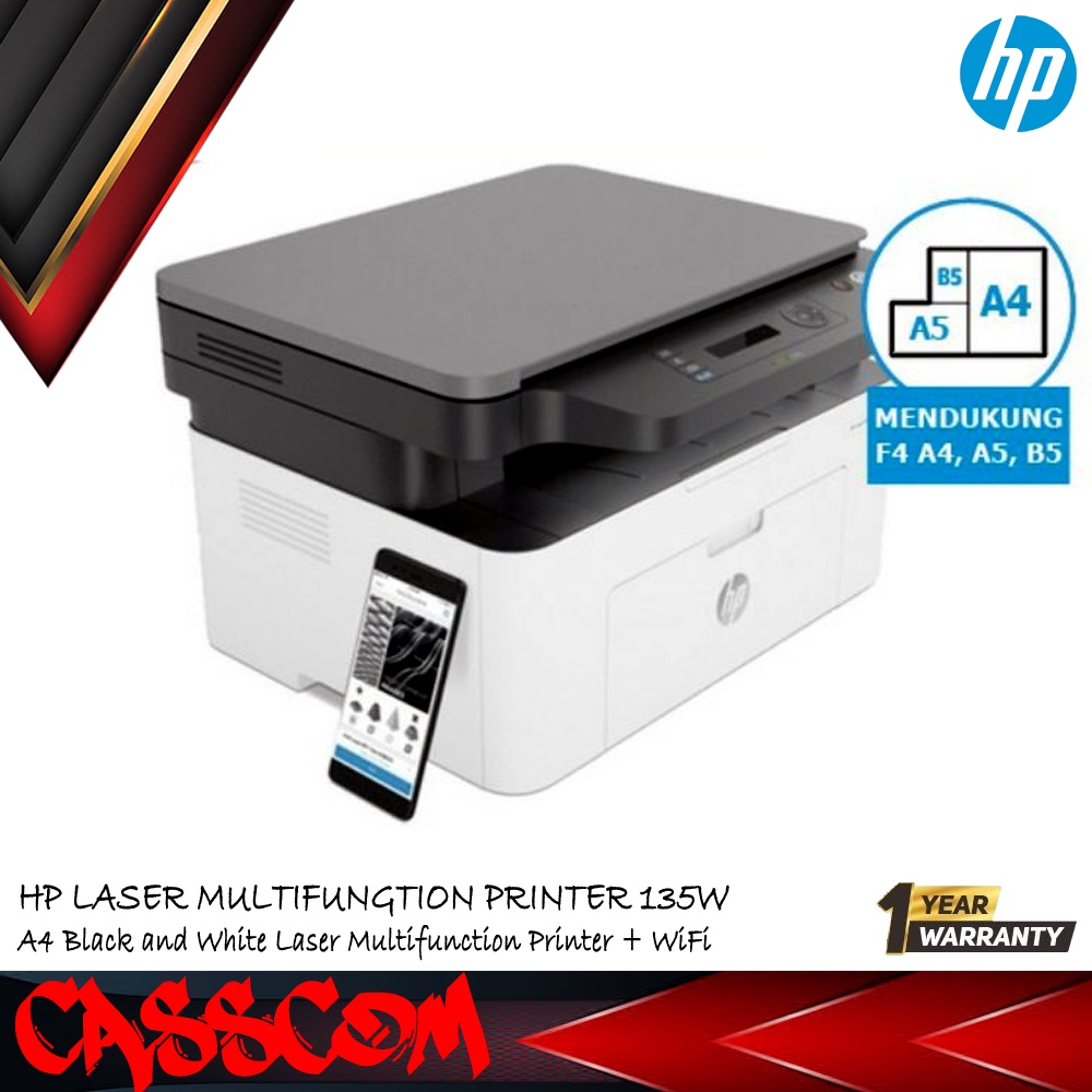 Jual HP Laser MFP 135w (Print, scan, copy, Wireless) Laserjet MFP135W | Shopee Indonesia