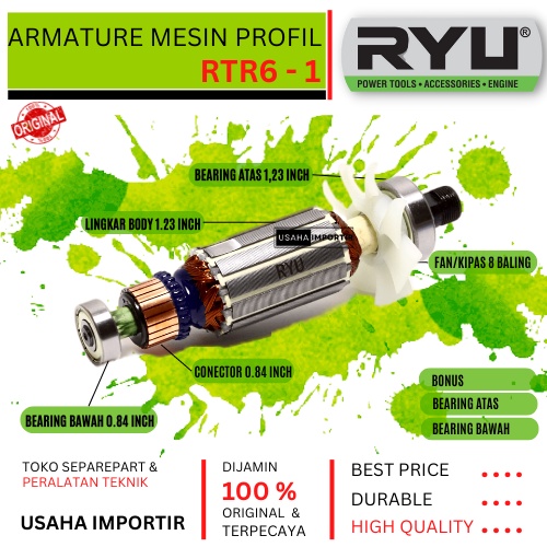 Jual Armature Angker Mesin Profil ryu RTR6-1 RYU Original Armature ...