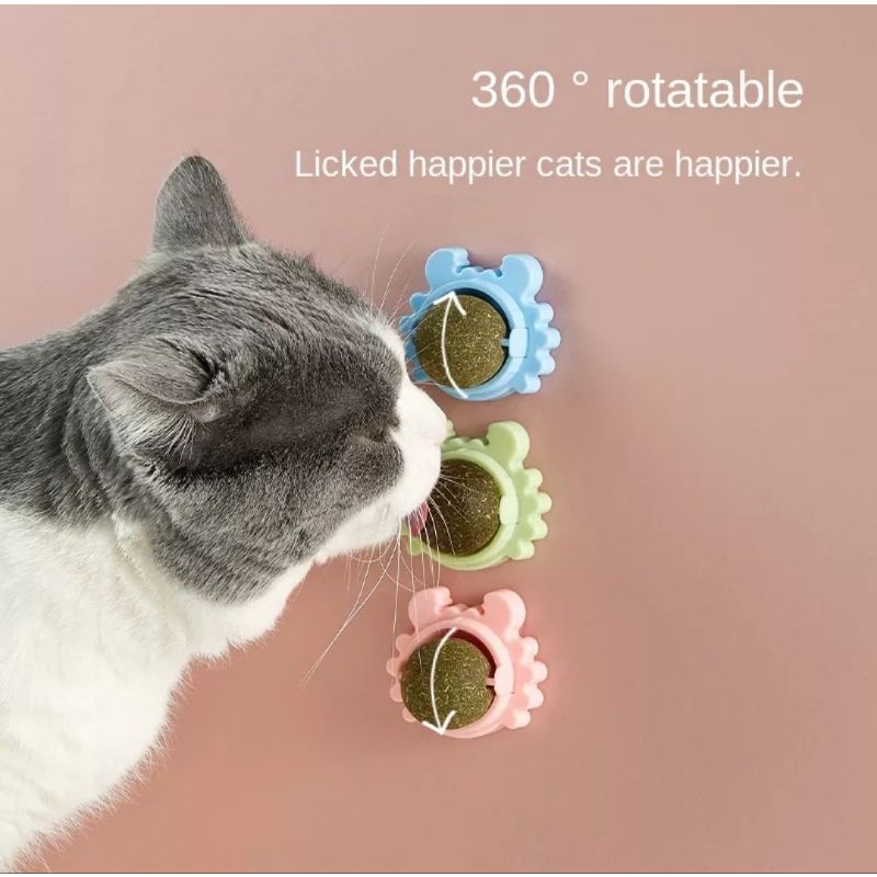 Jual Mainan Kucing Bola Catnip Rotating Catnip Ball Cat Candy Jajan ...