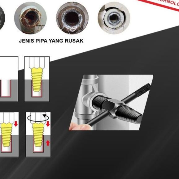 Jual Alat Pembuka kran Patah Dalam Pipa / Pipe Screw Extractor Tap PIPA ...
