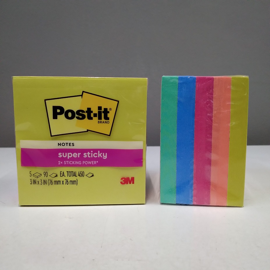 Jual 3M Post It Super Sticky Notes 654-5SSJOY 3 inch x 3 inch | Shopee ...