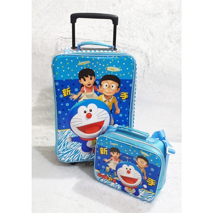 Jual Smart SET KOPER ANAK DORA - DORAEMON BAHAN TAHAN AIR ( KOPER + TAS ...