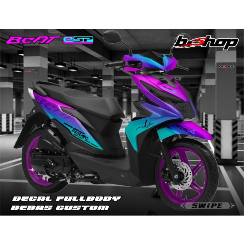Jual DECAL STIKER HONDA BEAT ESP FULL BODY VARIASI GRADASI DUA WARNA ...