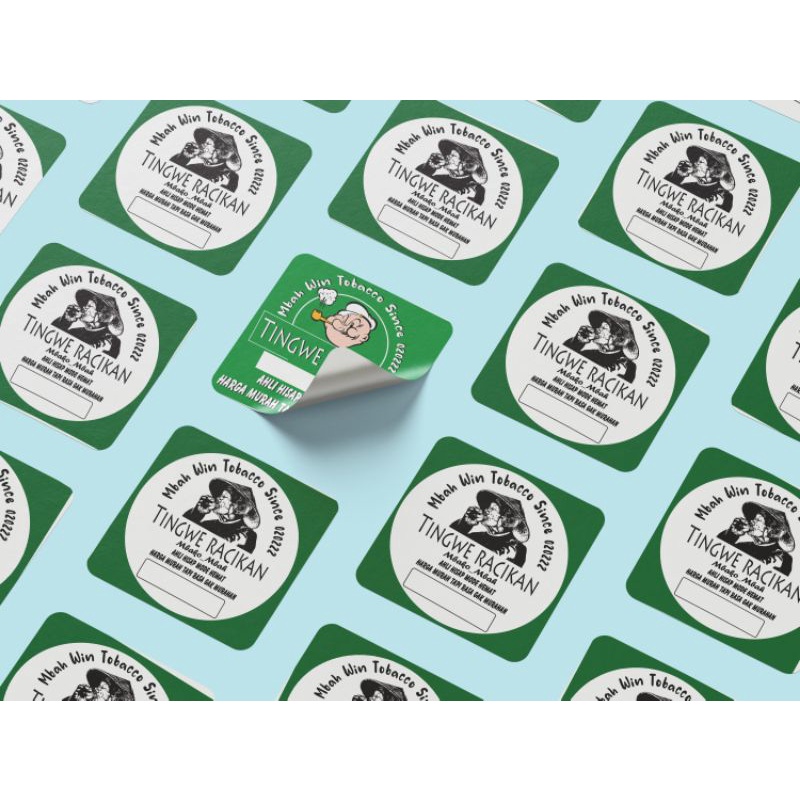 Jual Sticker Label Anti Air / Sticker Label Size 6x6 / Sticker Label ...