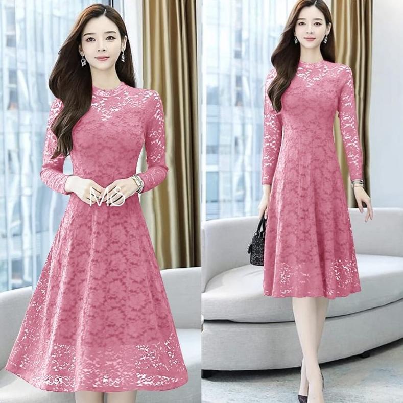 Jual PRODUK- MIDI DRESS KOREA LOOK DRESS PESTA BAJU KE GEREJA NATAL SIDI DRESS BANGKOK ERNESTAA ...