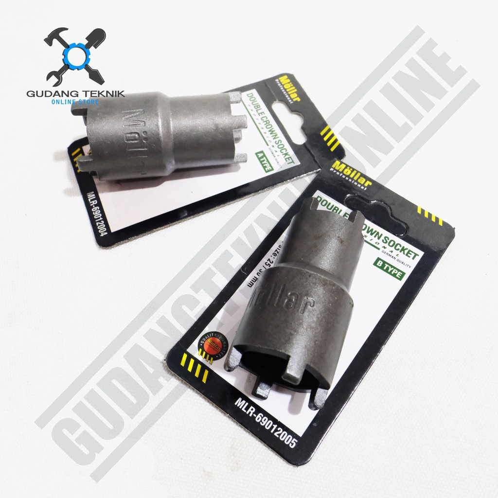 Jual Kunci Mur Kopling Kunci Mahkota Type A type B MOLLAR / Double Crown Socket Tipe A Tipe B ...