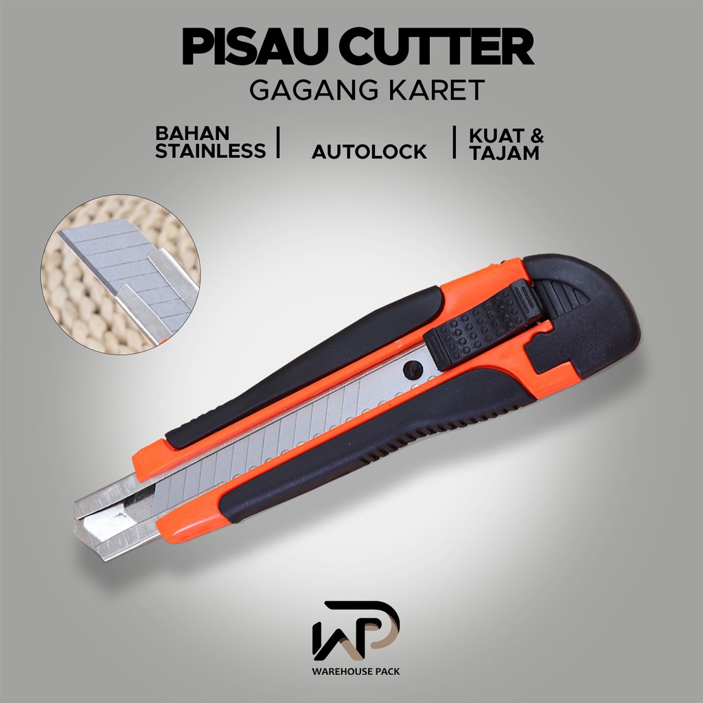 Jual Pisau Cutter Besar Gagang Karet | Cutter Besar | Cutter ...