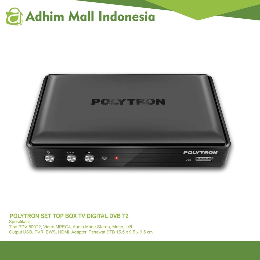 Jual POLYTRON SET TOP BOX TV DIGITAL DVB T2 PDV600T2 | Shopee Indonesia