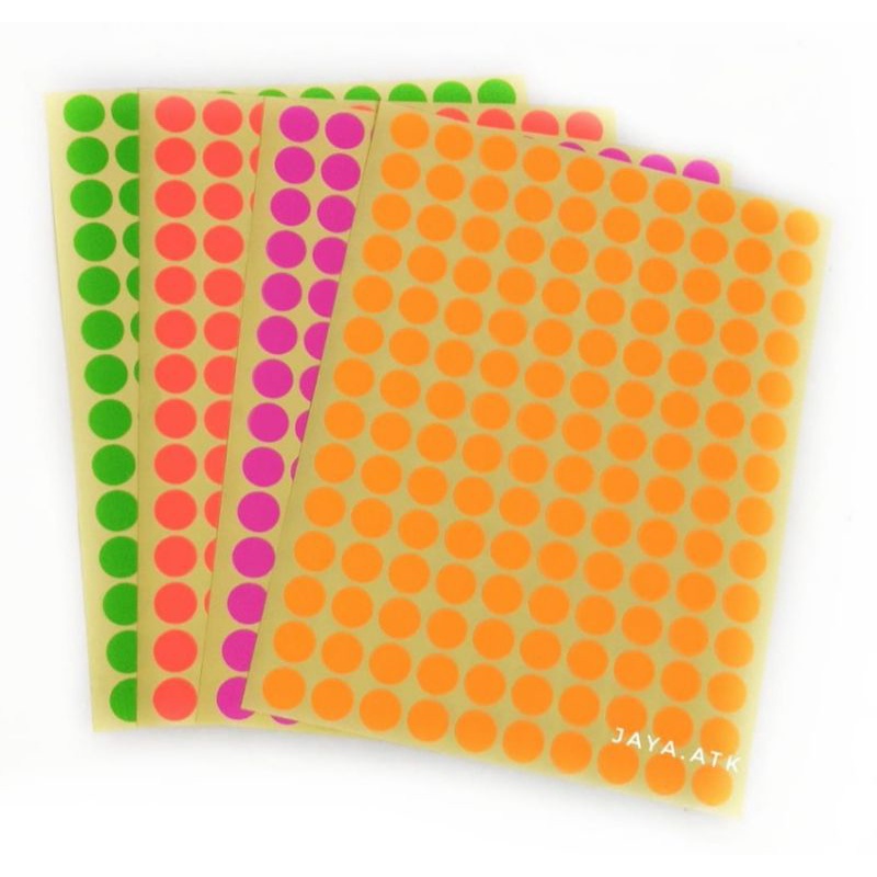 Jual Stiker Sticker Warna Bulat 8mm dan 13mm ( 1 lembar ) | Shopee ...