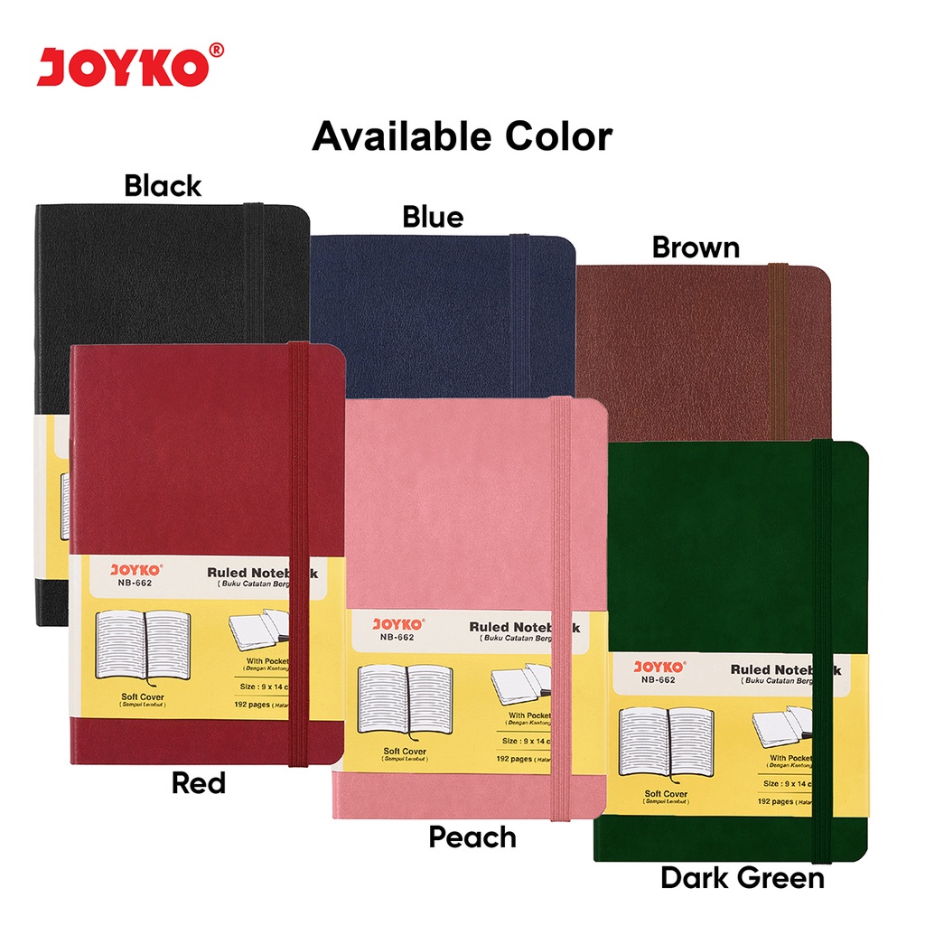 Jual POCKET SOFTCOVER RULED NOTEBOOK A5 | JOYKO NB-681| DIARY | BUKU ...