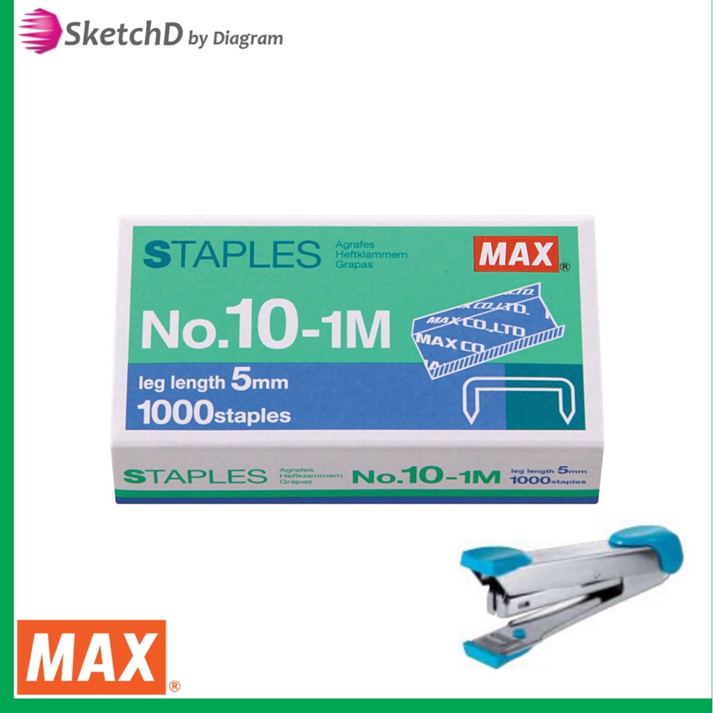 Jual Isi Staples kecil No 10 Max - peluru hekter stapler HD10 | Shopee ...