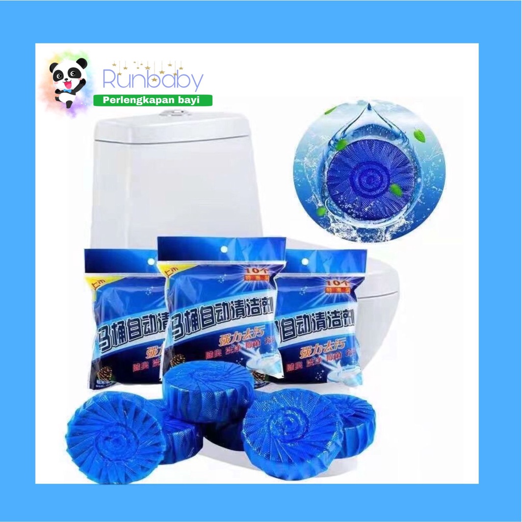 Jual RUN301 10PC KLOSET CLEANER / TABLET BIRU PEMBERSIH KLOSET TOILET ...