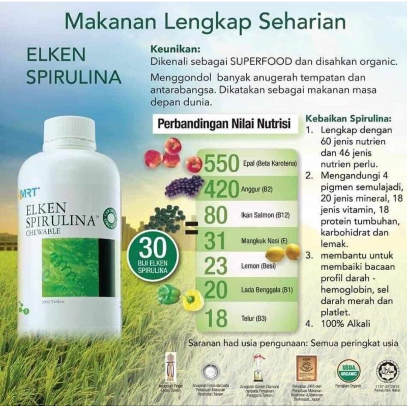 Jual Spirulina (500 Tablets) | Shopee Indonesia