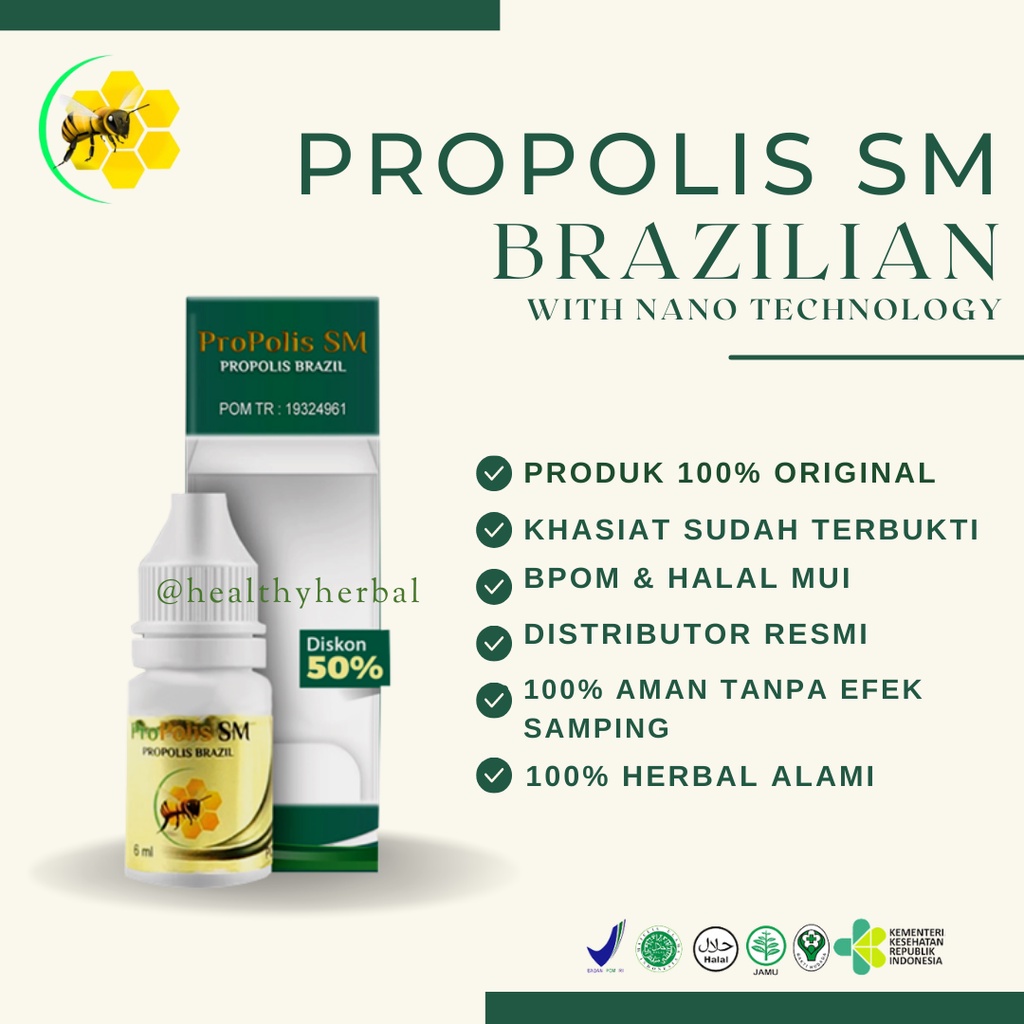 Jual Propolis SM Non Alkohol Propolis SM Brazilian Asli With Nano ...