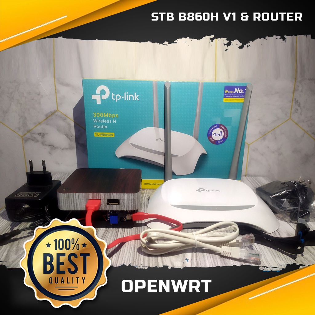 Jual STB b860h v1 openWrt Wifi On dan Router Tp-Link Wr840n siap pakai ...