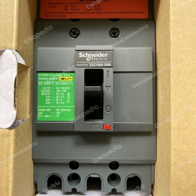 Jual Safety Mccb Ezc100H 3P 100A/80A/75A/60A Schneider | Shopee Indonesia
