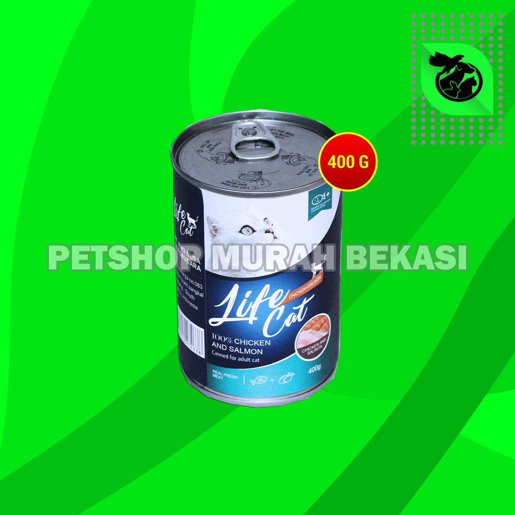 Jual Makanan Kucing Life cat Basah Keleng 400Gram CatFood Kitten 400gr ...
