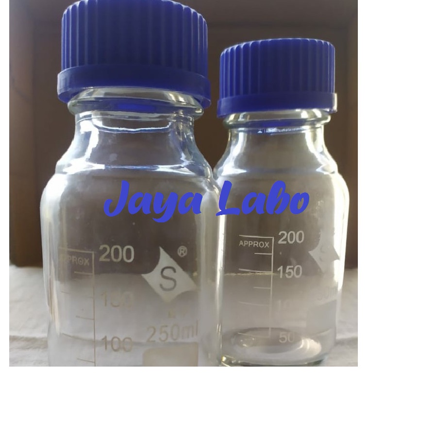 Jual RRC Lab Bottle 250 ml tutup ulir biru | Shopee Indonesia