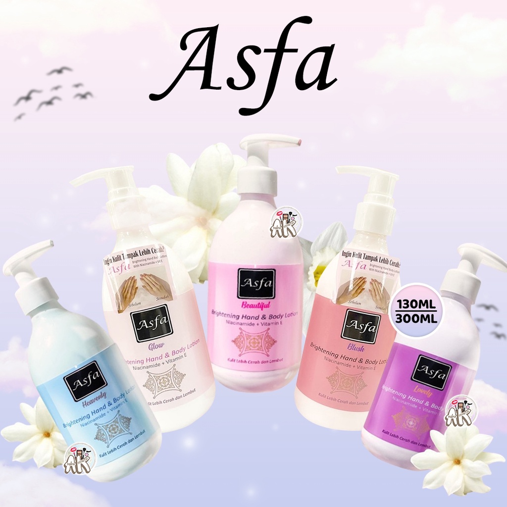 Jual Asfa Brightening Hand & Body Lotion 130ml - 300ml ( BEAUTIFUL ...