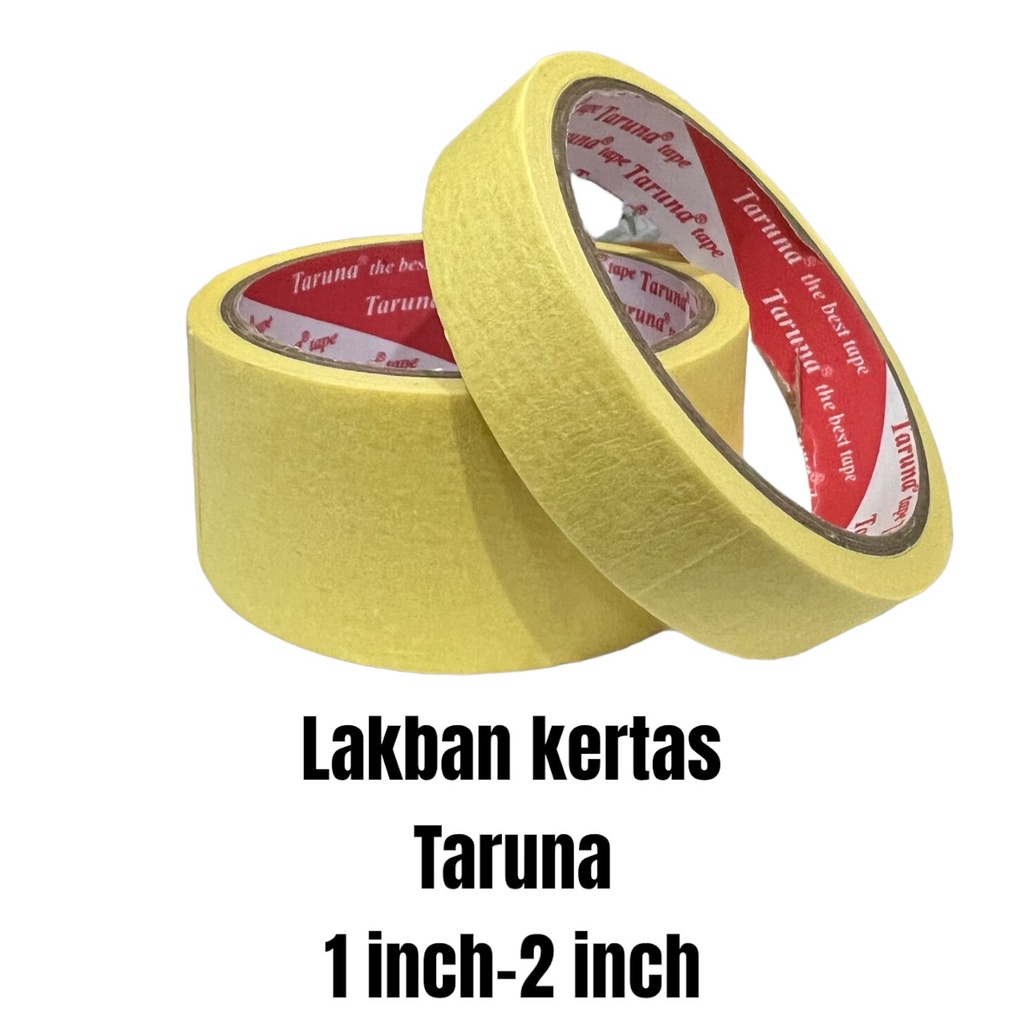 Jual LAKBAN KERTAS TARUNA 1"Inch 2"Inch/ISOLASI KERTAS 12yar | Shopee ...