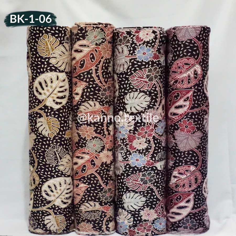 Jual KAIN BATIK KATUN HALUS PRIMISIMA BK-1-06 MOTIF DAUN WARNA KUNING ...