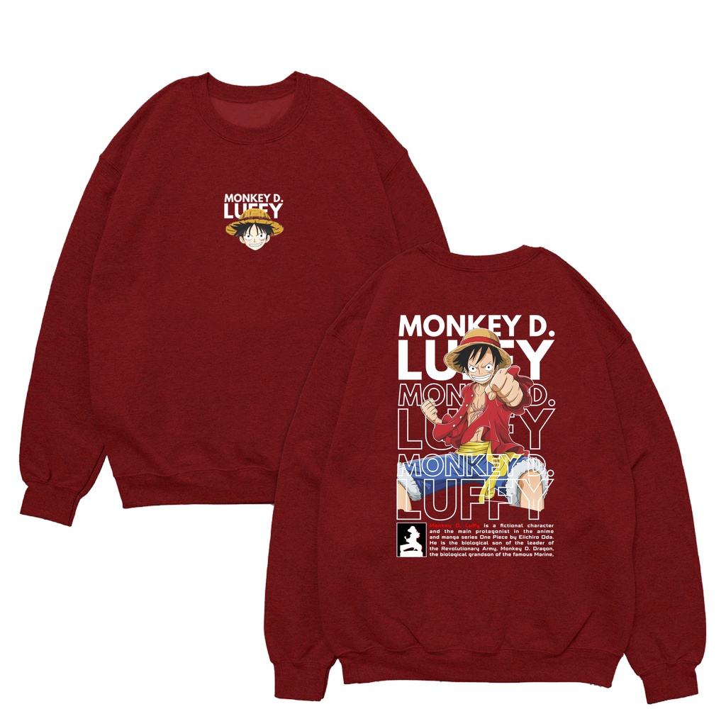 Jual SWEATER CREWNECK One Piece Sweater Deth Note Sweater Anime Sweater ...