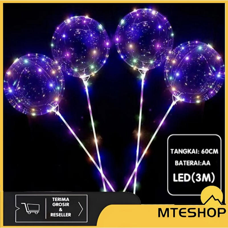 Jual MTE BALON LED RAINBOW WARNA WARNI PARTY ULTAH | Shopee Indonesia