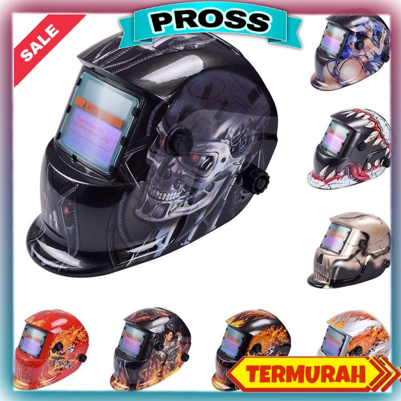 Jual Helm Las Otomatis Auto Darkening Welding Helmet / Topeng Las / Hem ...