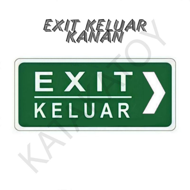 Jual RAMBU GLOW IN THE DARK 30X10 Rambu Fosfor Jalur Evakuasi Sign ...