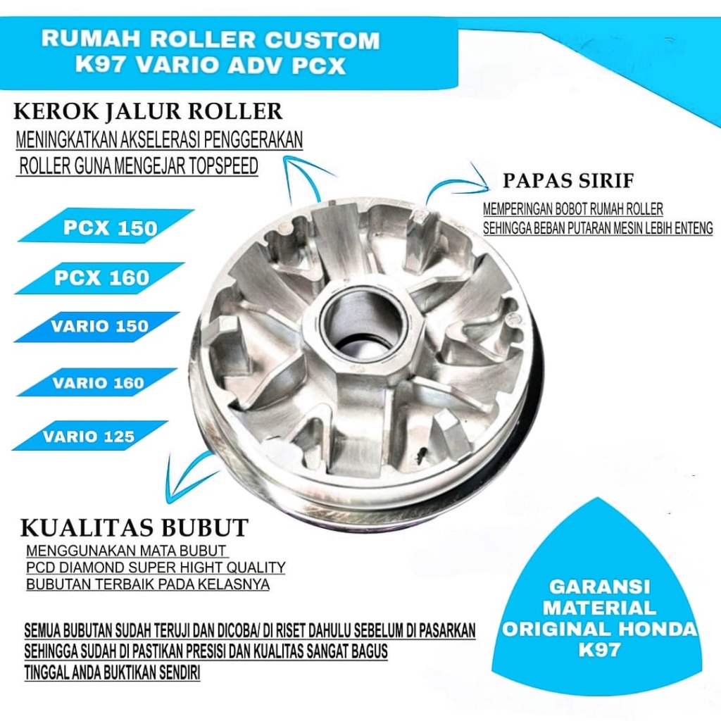 Jual BIG PULLEY VARIO K97 | RUMAH ROLLER VARIO 125 150 | RUMAH ROLLER ...
