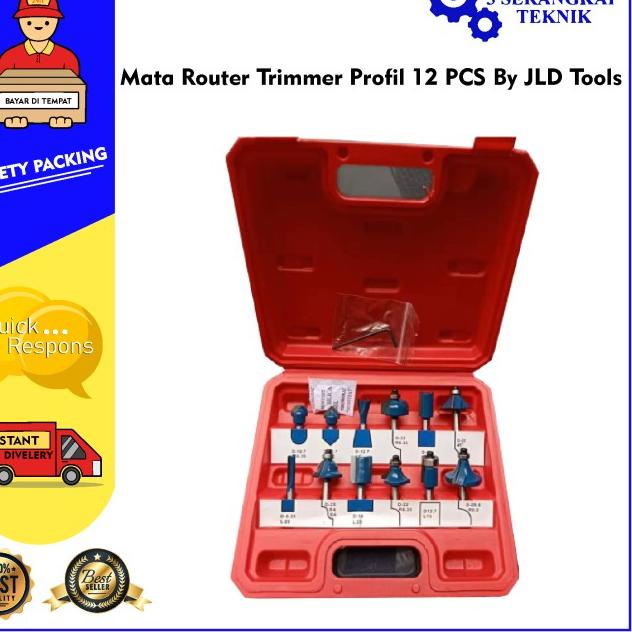 Jual Mata Router Trimmer Profil 12 PCS By JLD Tools | Shopee Indonesia