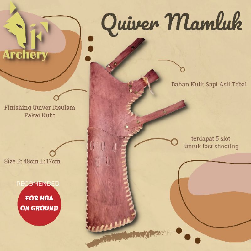 Jual Quiver Arrow Mamluk Kulit Asli tebal custom warna dan nama plus ...