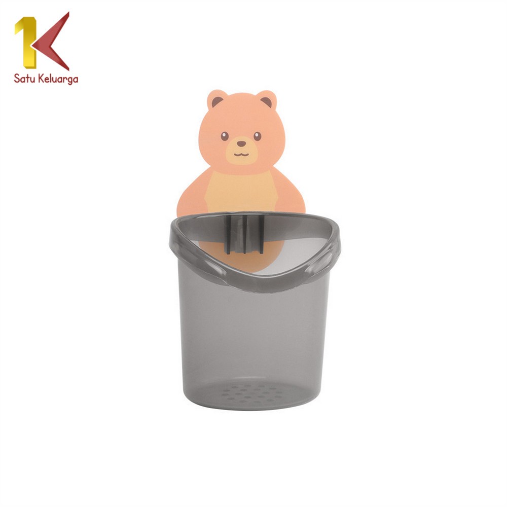Jual Satu Keluarga Rak Tempel Tempat Sikat Gigi Bear C452 Toothpaste ...