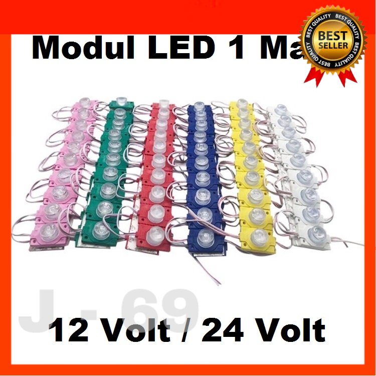 Jual Modul Lampu LED 1 Mata Besar 1.5W 12Volt 24Volt Waterproof 12V 24V ...